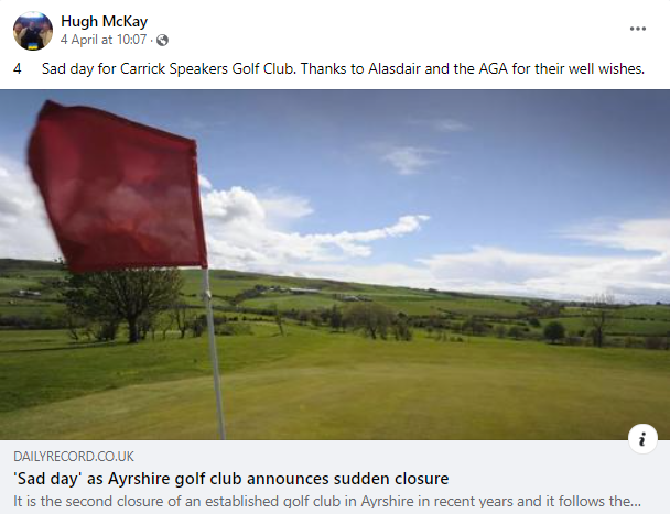 Second Ayrshire club in a year closes – The Golf Business