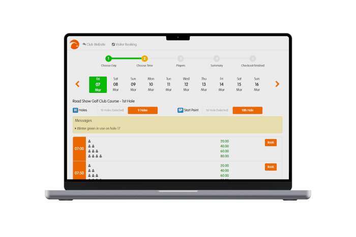 What the newly improved ClubV1 Booking system can do for your golf club ...